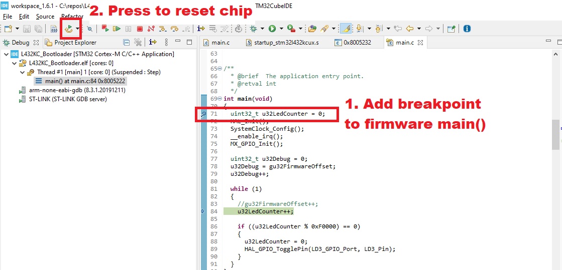 Properly Offsetting Relocated Arm Cortex M4 Code In Stm32cubeide Gdb Jannes Tech Blog