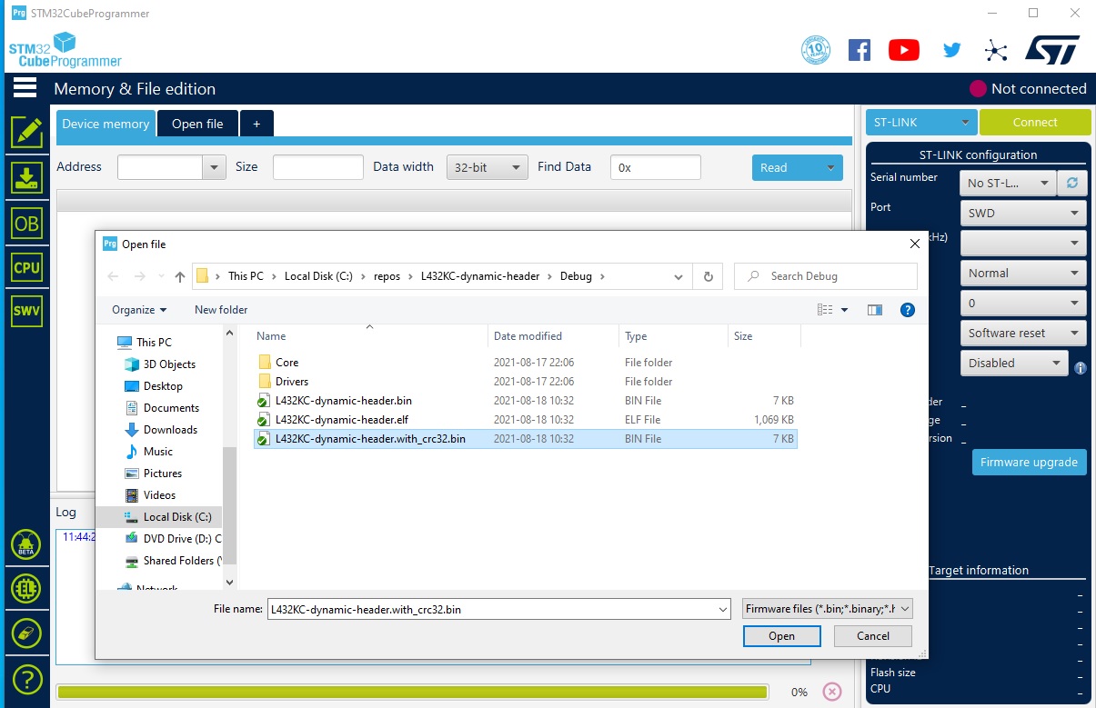 Dynamically generated MCU binary image header (Arm Cortex-M4) – Janne's ...