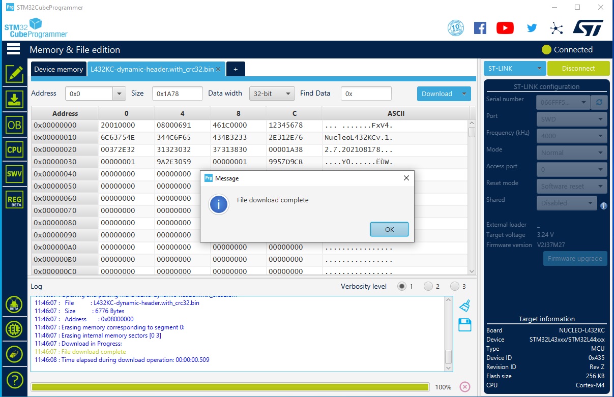 Dynamically Generated Mcu Binary Image Header Arm Cortex M4 Jannes Tech Blog