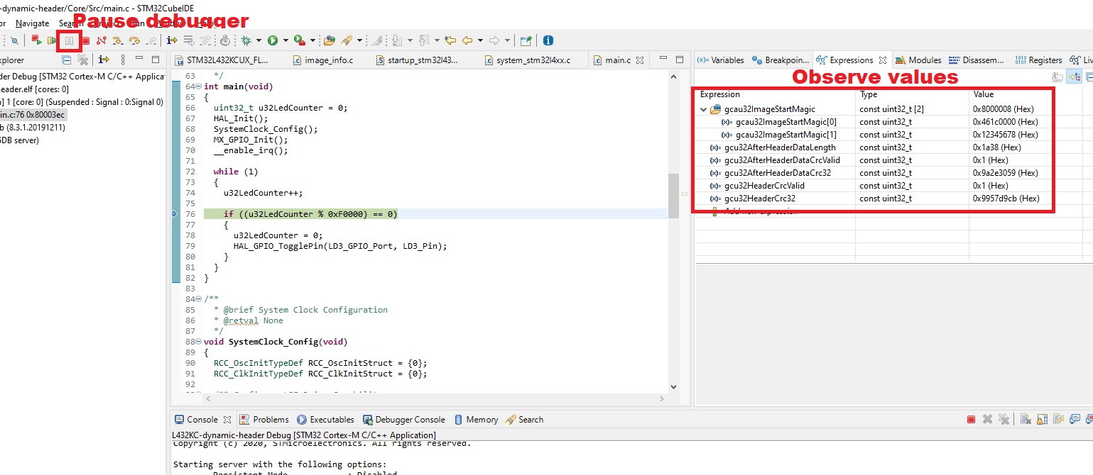 Dynamically Generated Mcu Binary Image Header Arm Cortex M4 Jannes